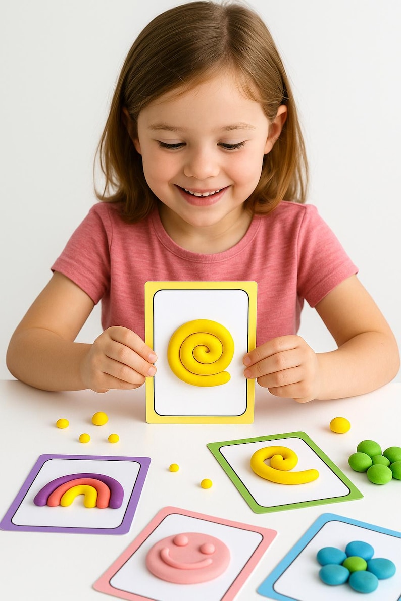 Playdough Shape Matching Cards – Printable Fine Motor Mats for ...