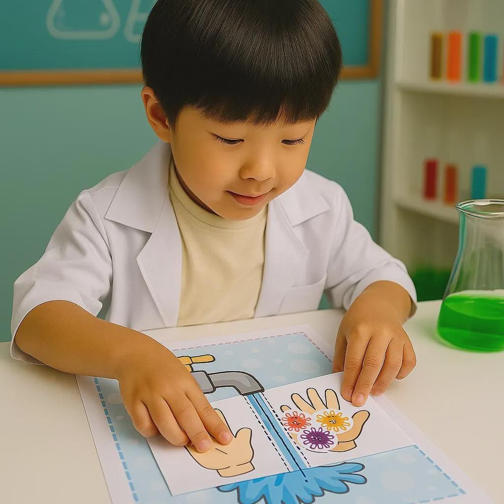 Handwashing Hygiene Kit: Germ Sort Game, Posters, Coloring Pages ...