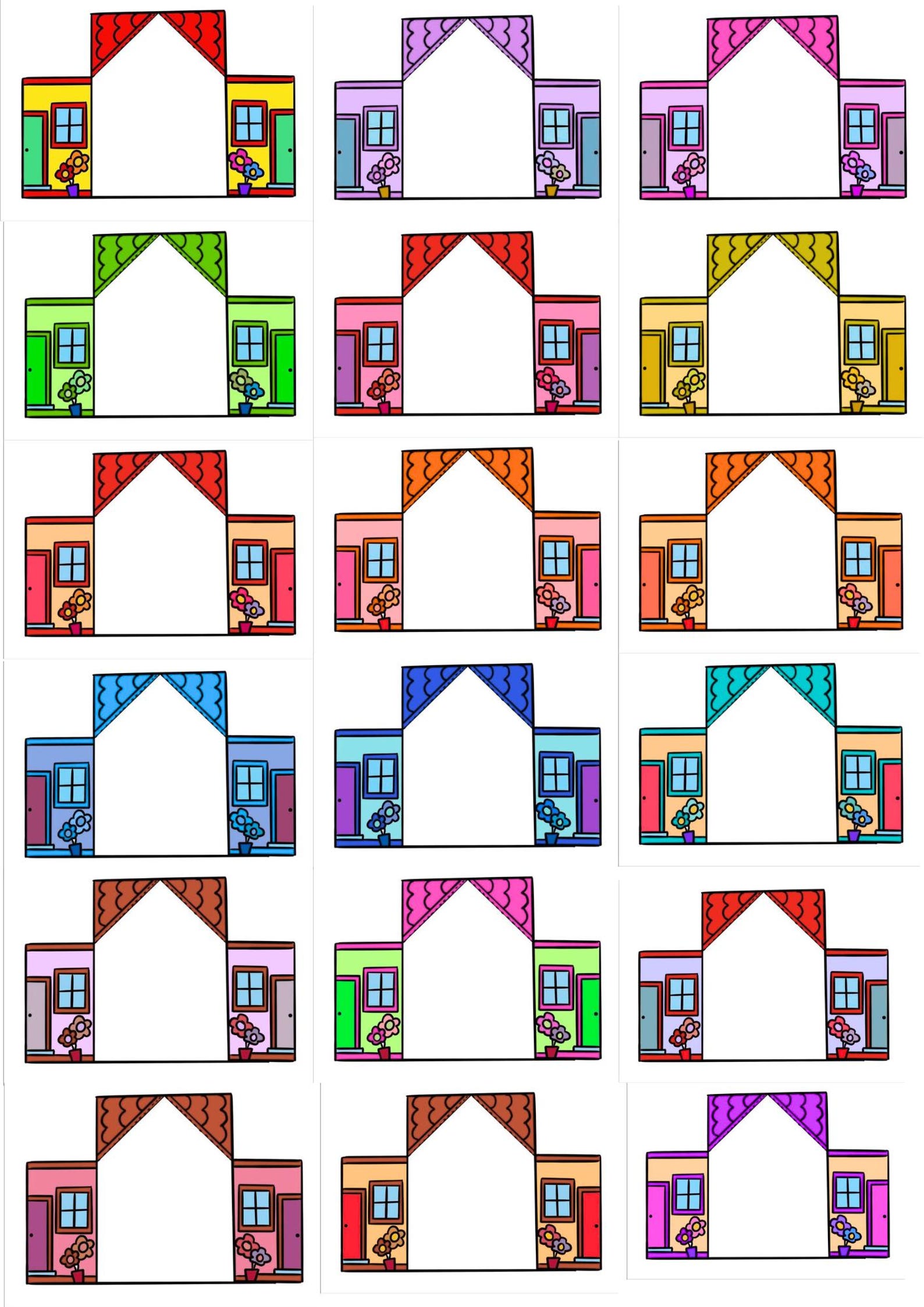 Diversity Paper House Craft & Family Tree Bulletin Board (printable ...