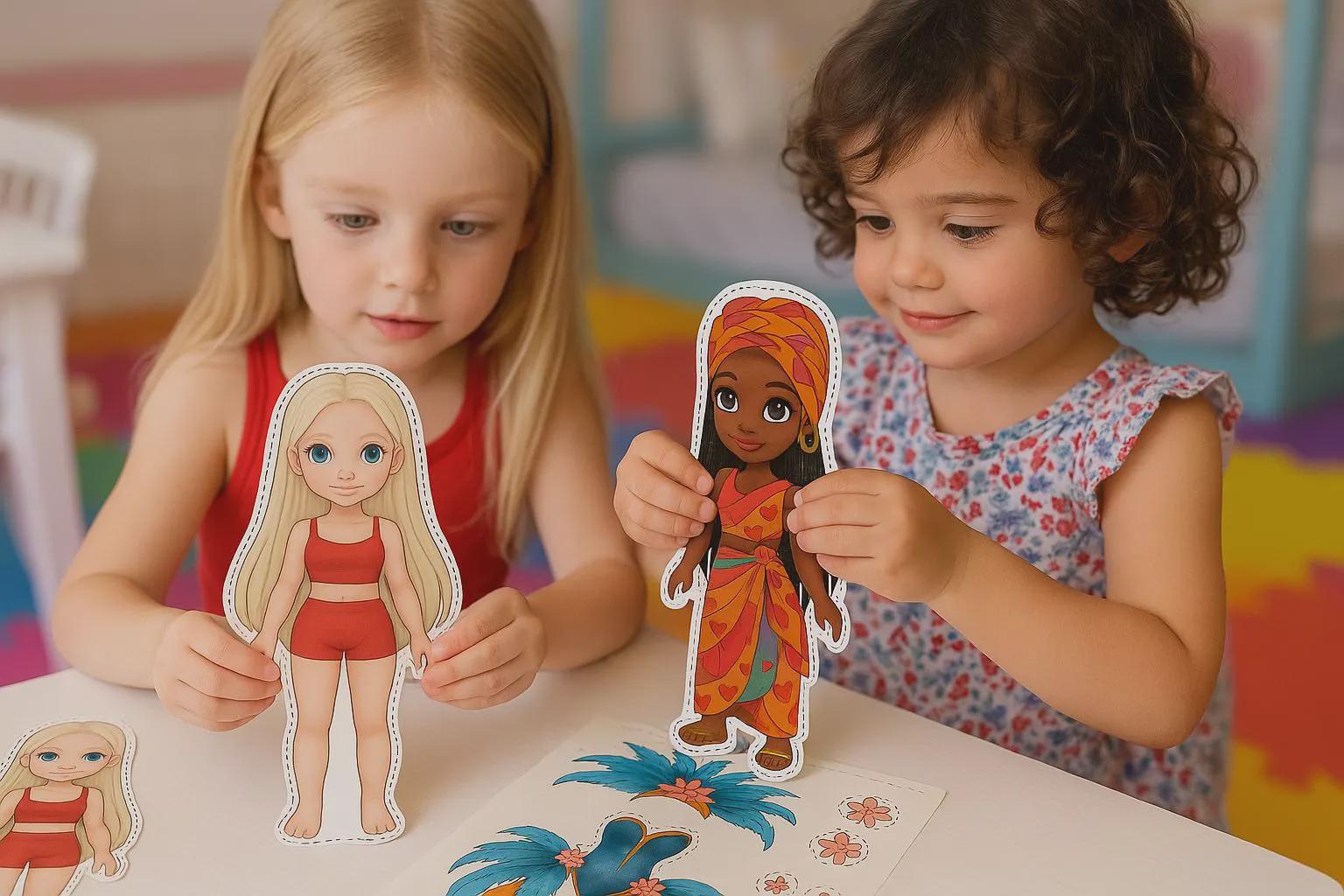Cultural Paper Dolls Printable Kit: Diversity Dress-up Activity ...