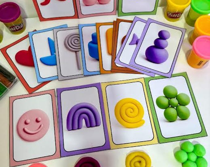 Seasonal Playdough Mats & Visual Cards Bundle for Hands-on Dough Play ...