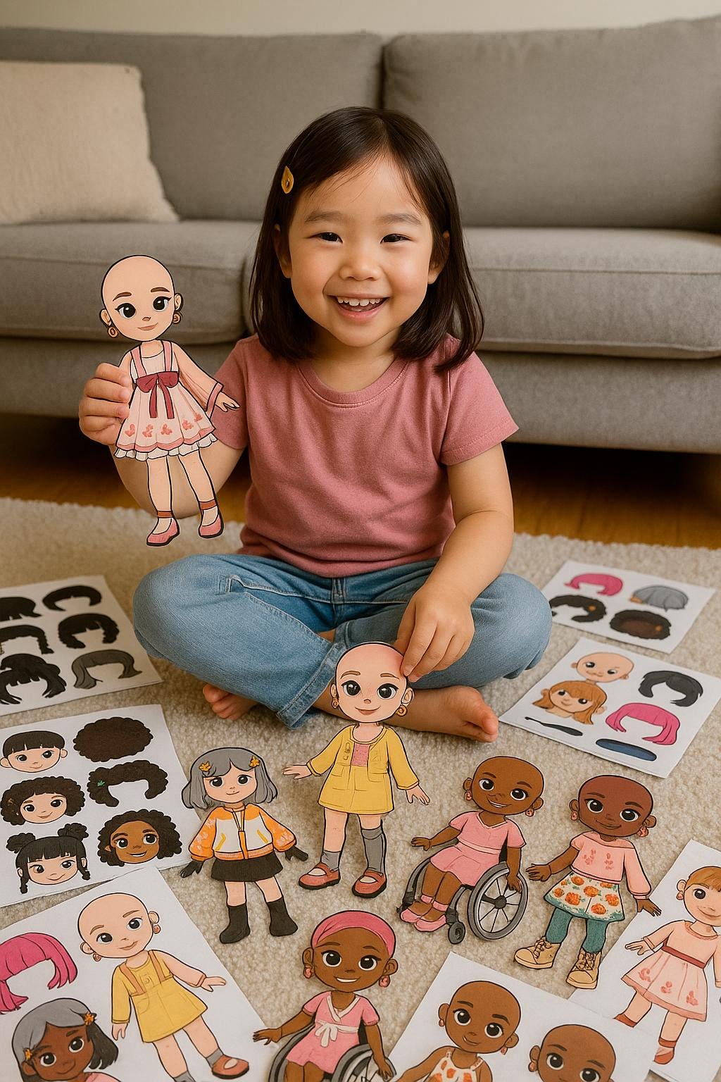 Inclusive Paper Dolls Printable Kit: Dress-up Craft for Kids (PDF ...