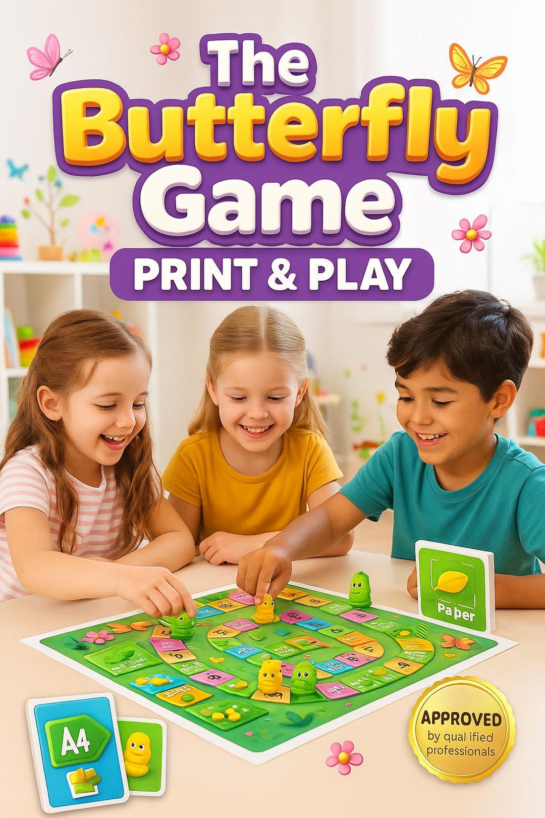 Butterfly Life Cycle Game: Printable Board Game for Kids (print & Play ...