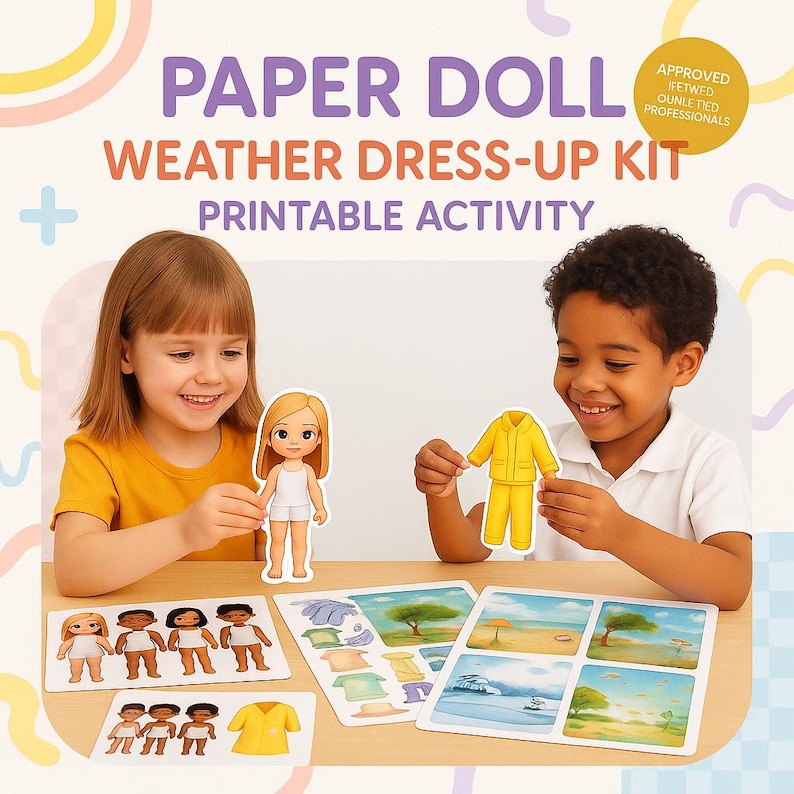 Paper Doll Weather Dress-up Kit – Printable Paper Dolls With Outfits ...