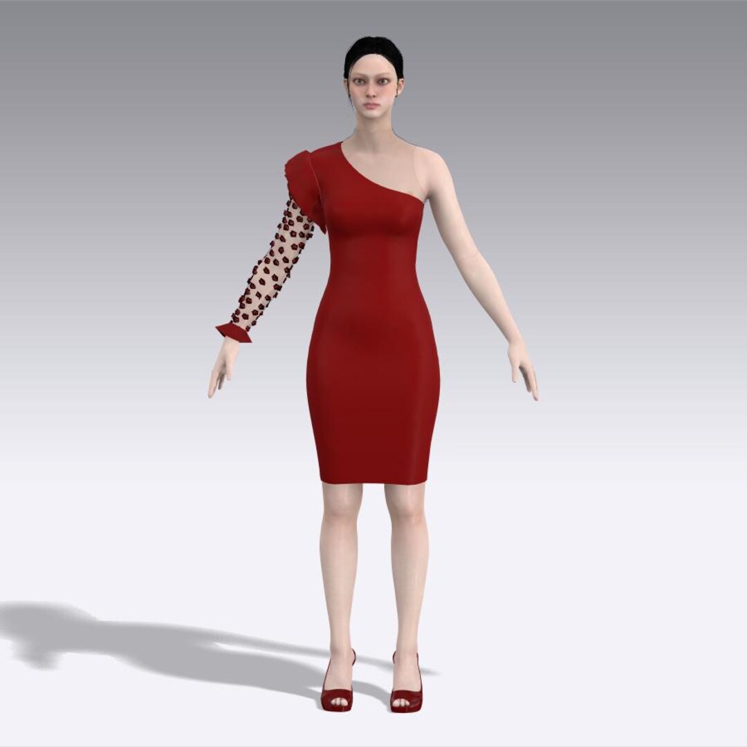 3D Fashion Illustration, Digital Clothing File, High-resolution PNG ...