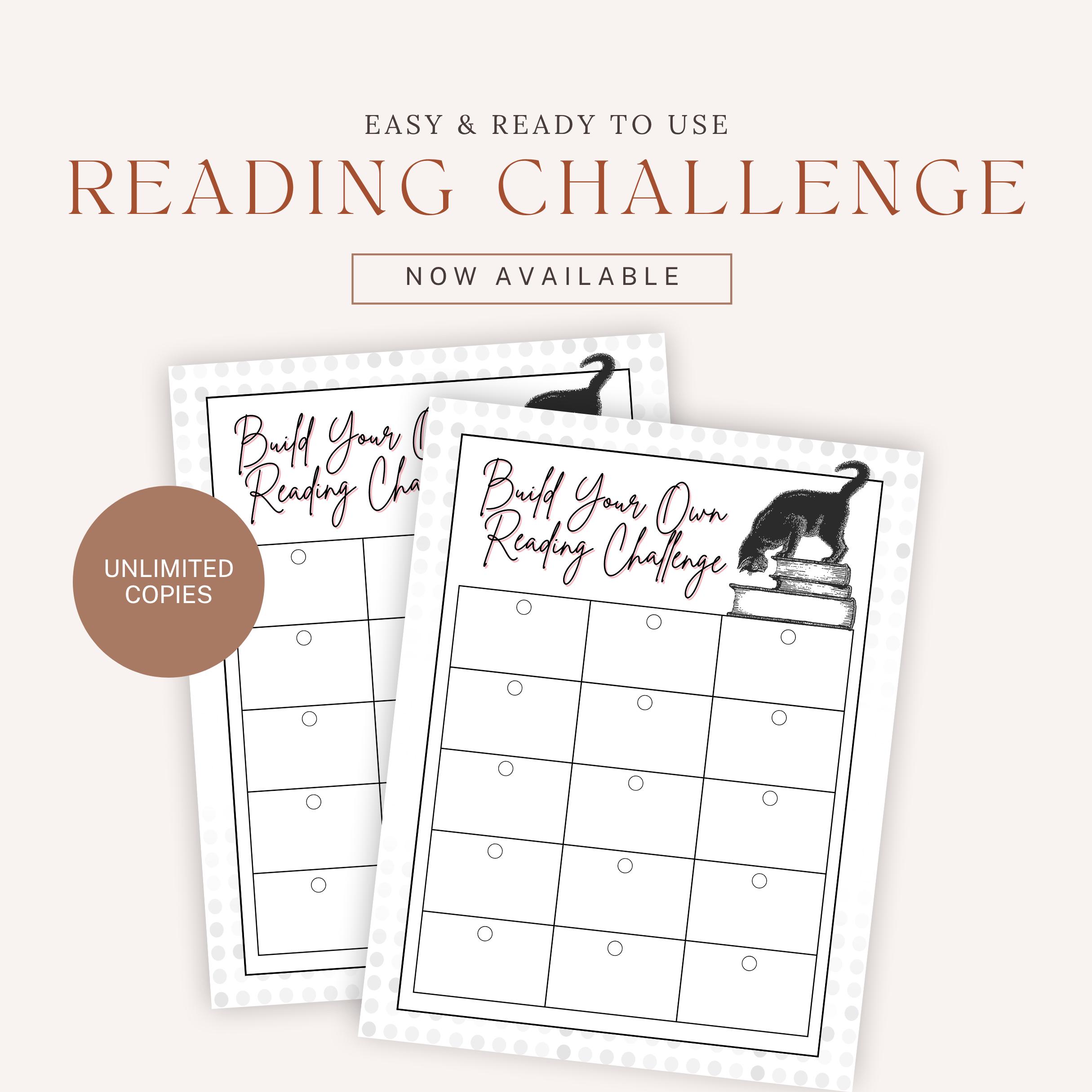 Customizable Reading Challenge | Printable Goal Sheet (PDF Pattern) - Etsy