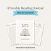 Printable Reading Journal: Book Tracker & Review Pages (PDF Download ...