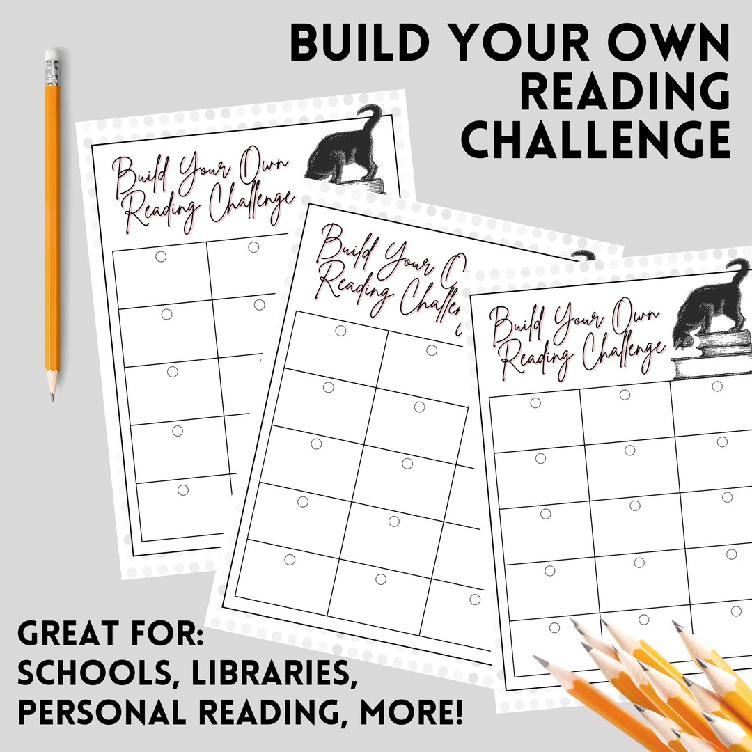 Customizable Reading Challenge | Printable Goal Sheet (PDF Pattern) - Etsy