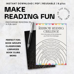 Rainbow Reading Challenge for Kids: Printable Summer Reading Tracker ...