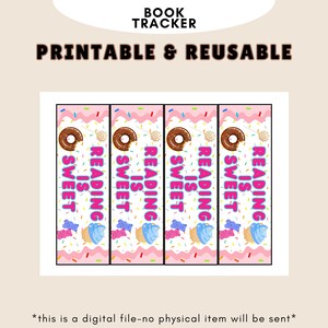 Dessert Bookmarks: Reading is Sweet - Printable Kids Bookmark (digital ...