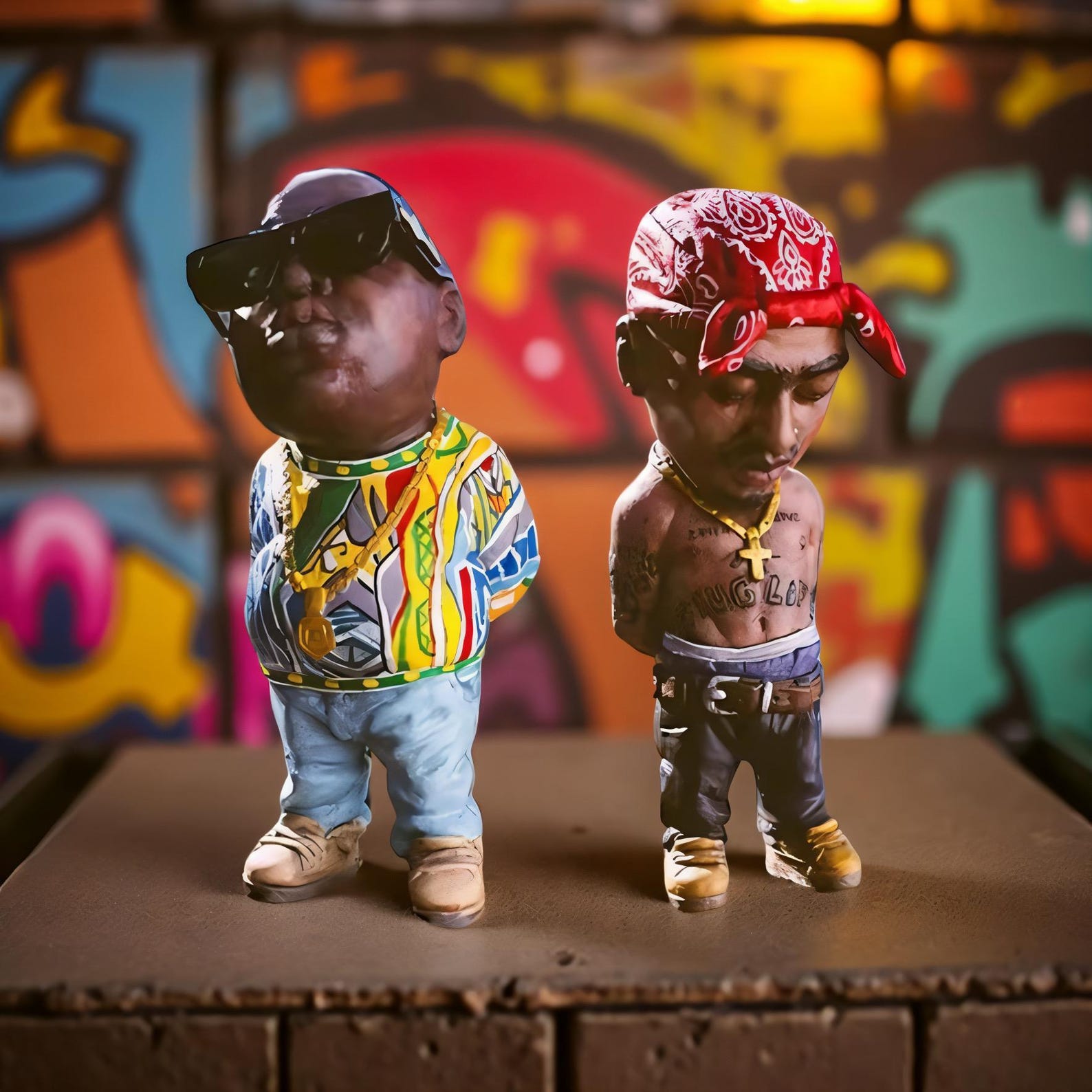 Tupac Figurine – Cool Hip Hop Rapper Statue for Desk or Shelf ...