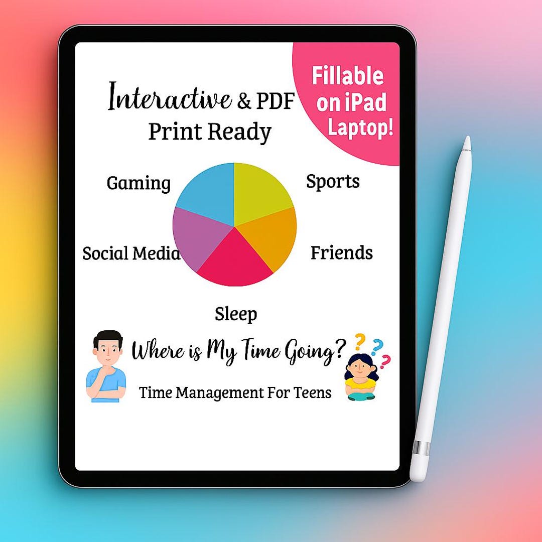 Time Management Template for Teens: ADHD Organizer, Goal Planning ...