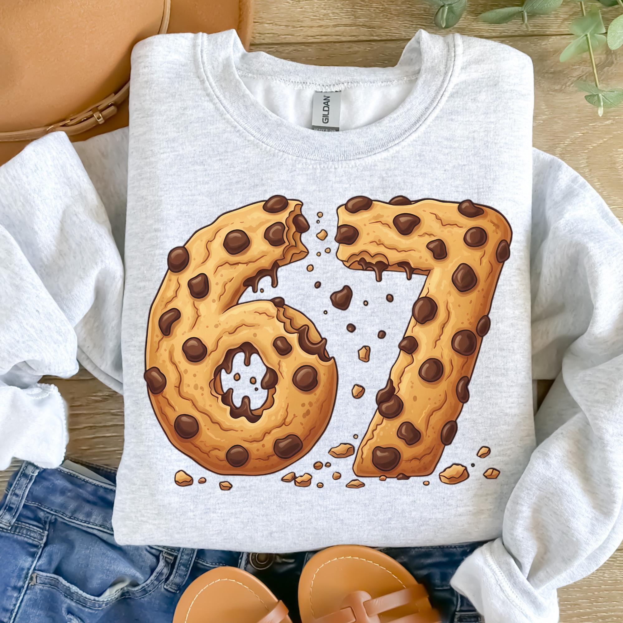 Number 67 Cookie PNG: Chocolate Chip Sublimation (digital Download) - Etsy