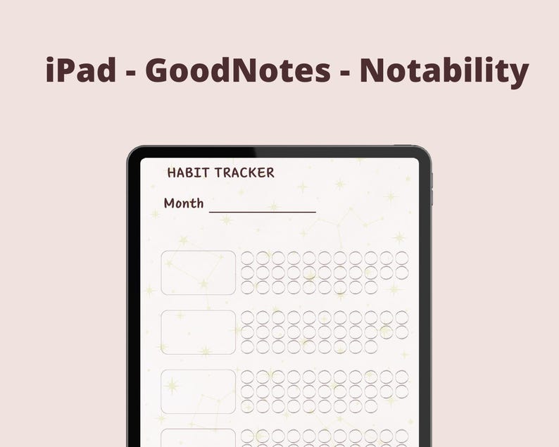 Digital & Printable Habit Tracker Set | A4 PDF | Goodnotes Compatible ...