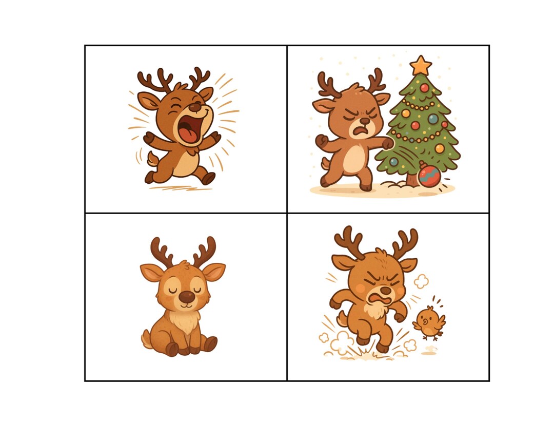 Reindeer Sorting Cards, Christmas Behavior Management, SEL Activity ...