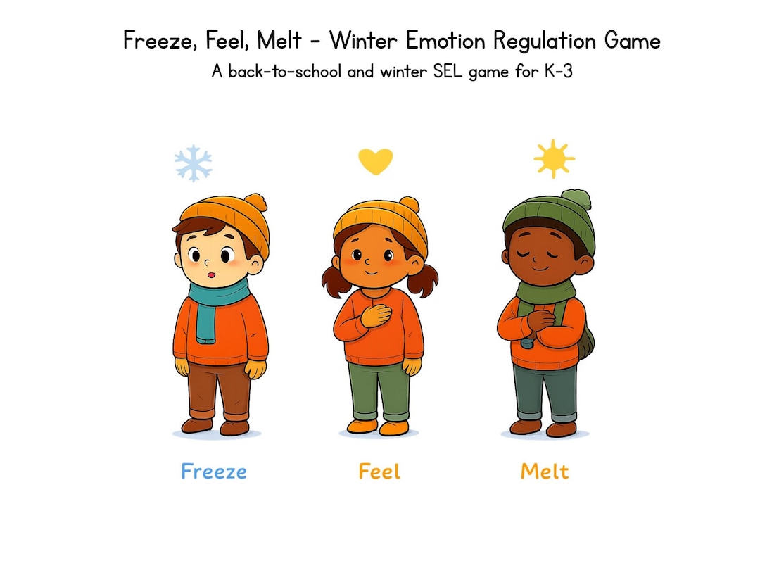 Freeze, Feel, Melt Winter SEL Game | Emotion Regulation Board Game ...