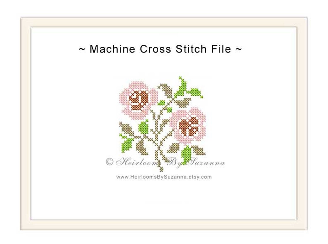 Machine Embroidery Rose Design Antique Design Machine Cross Stitch Rose ...