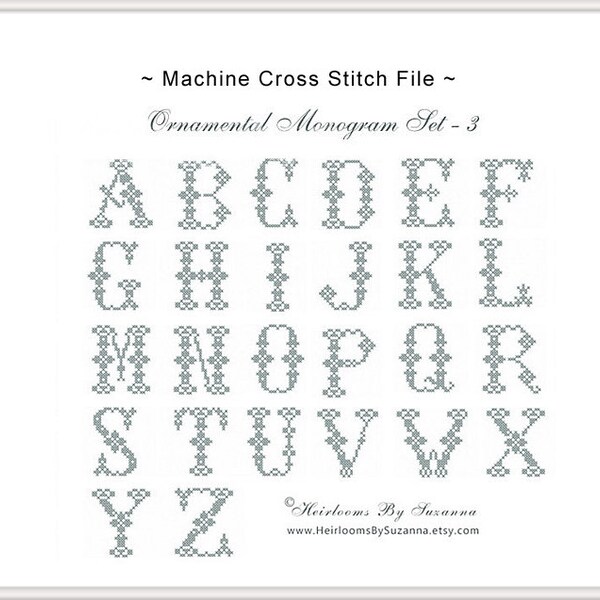 Cross Stitch Font - Etsy