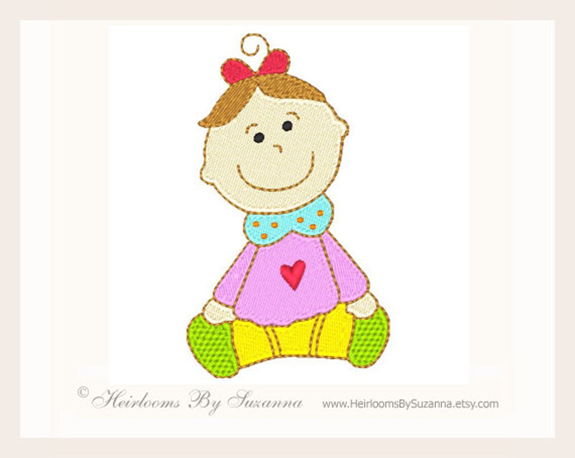 Machine Embroidery Design Baby Girl Children Girl - Etsy