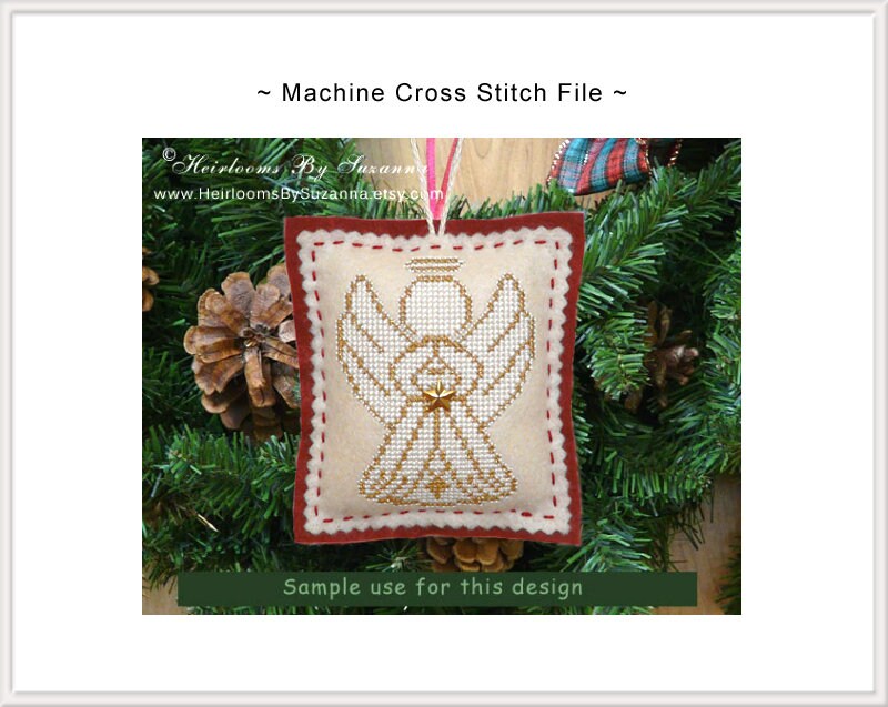 Cross Stitch Angel Machine Cross Stitch Embroidery Design - Etsy