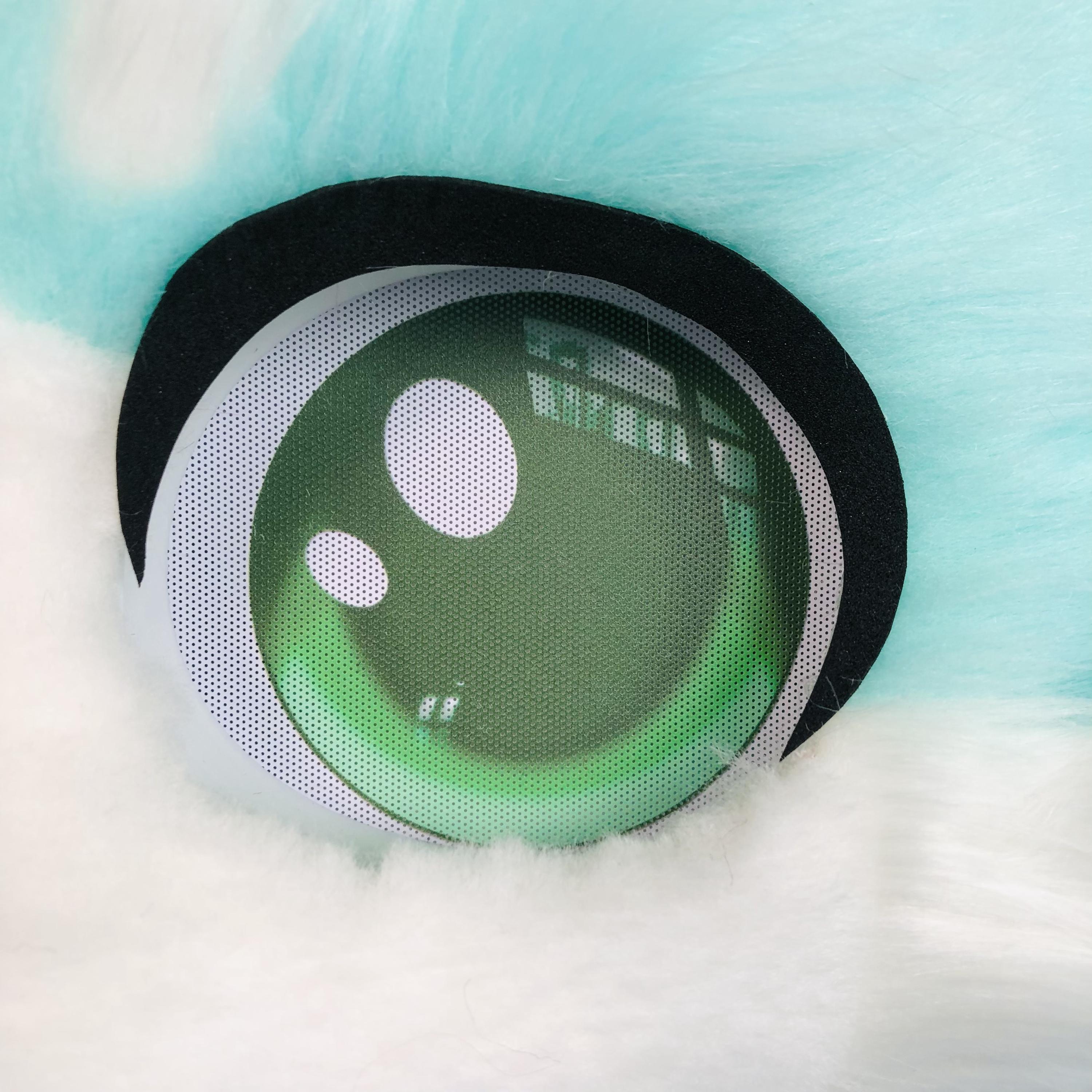 Green Fox Fursuit Head With Matching Paws and Hair Accessories Fluffy ...