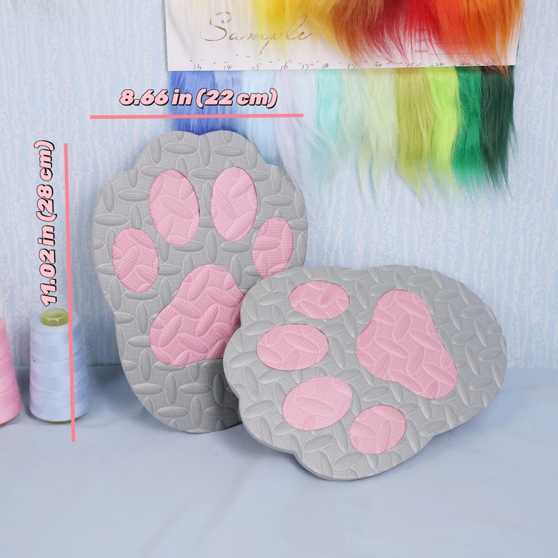 Fursuit Paw Pads Soft Foam Non Slip Soles Custom Color Options Handmade ...