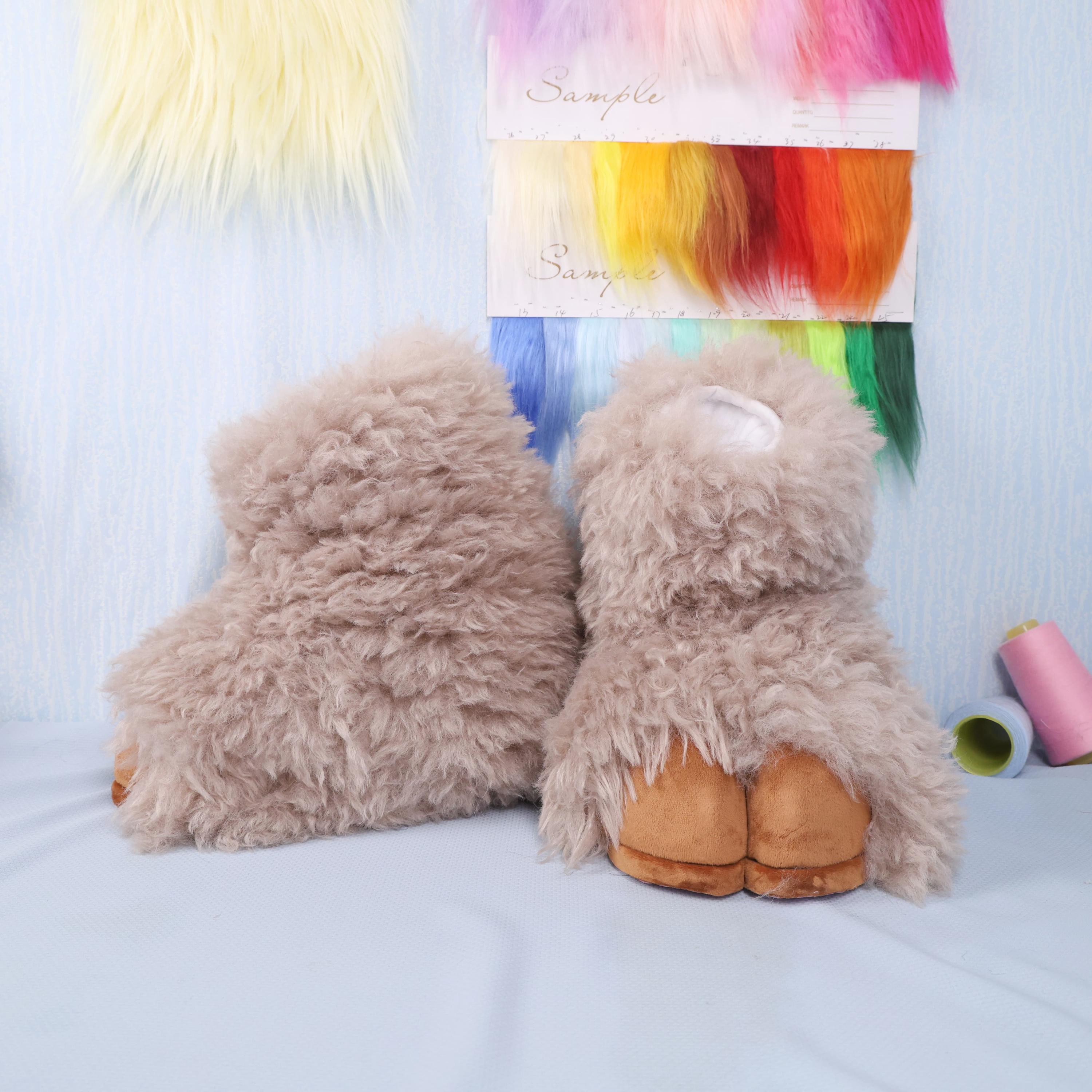 Furry Sheep Hoof Paw Feet Shoe Covers Handmade Digitigrade Boots With ...