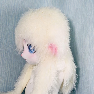 Cute Fluffy Sheep Fursuit Head With Matching Paws Hair Accessories ...