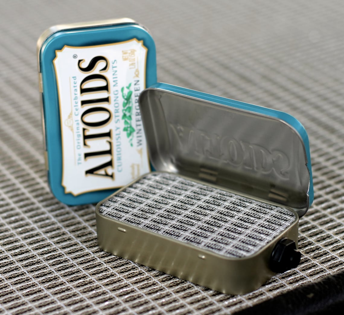 Portable Mint Tin Amp and Speaker for Electric Guitar- Altoids Blue ...