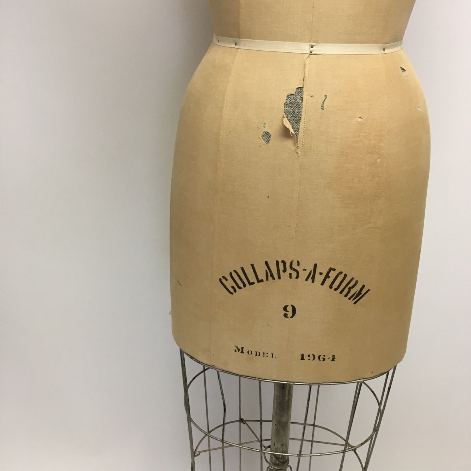 Raw Tattered Vintage Rolling Cage Dress Form Model 1964 - Etsy