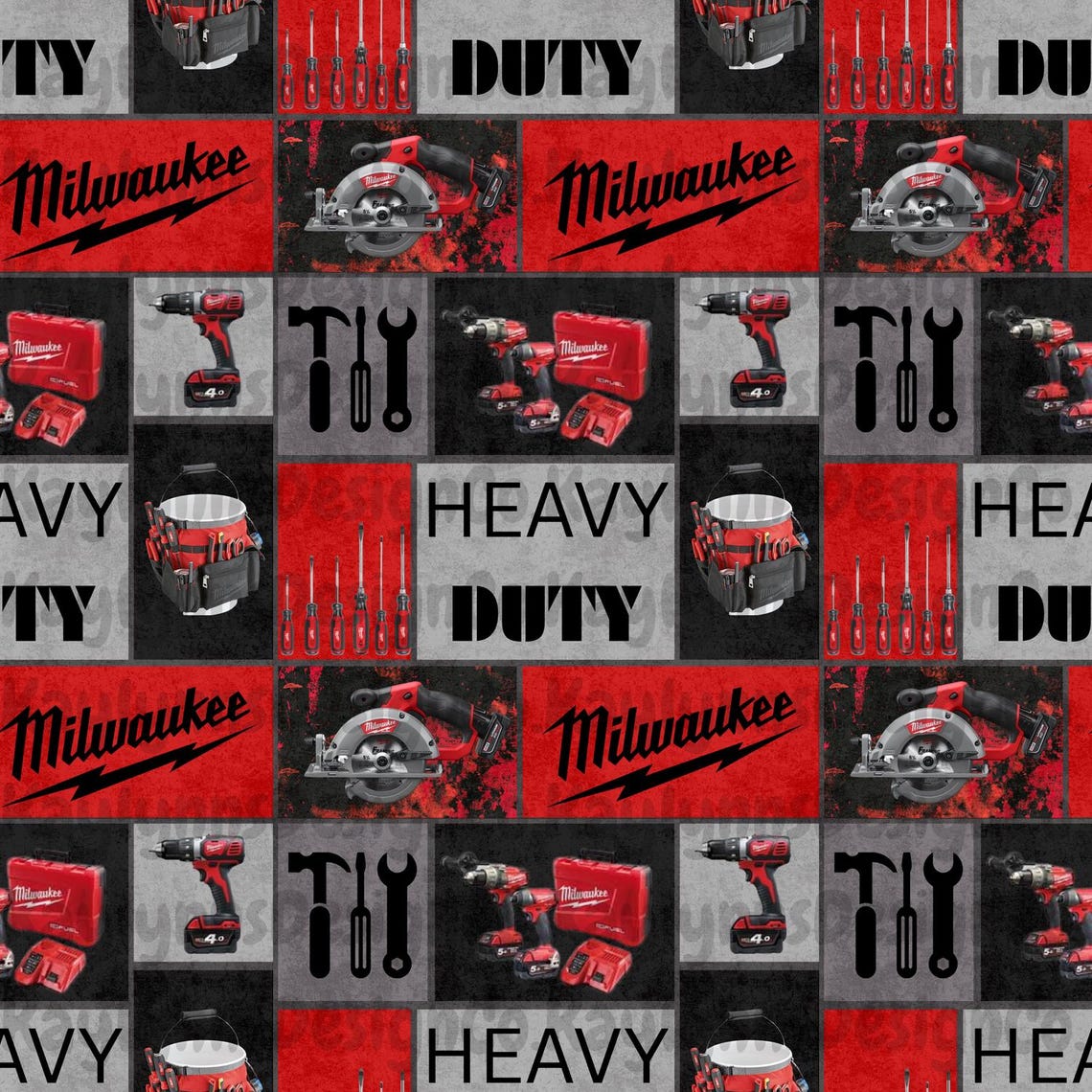Milwaukee Tools Seamless Design, Digital File - Etsy