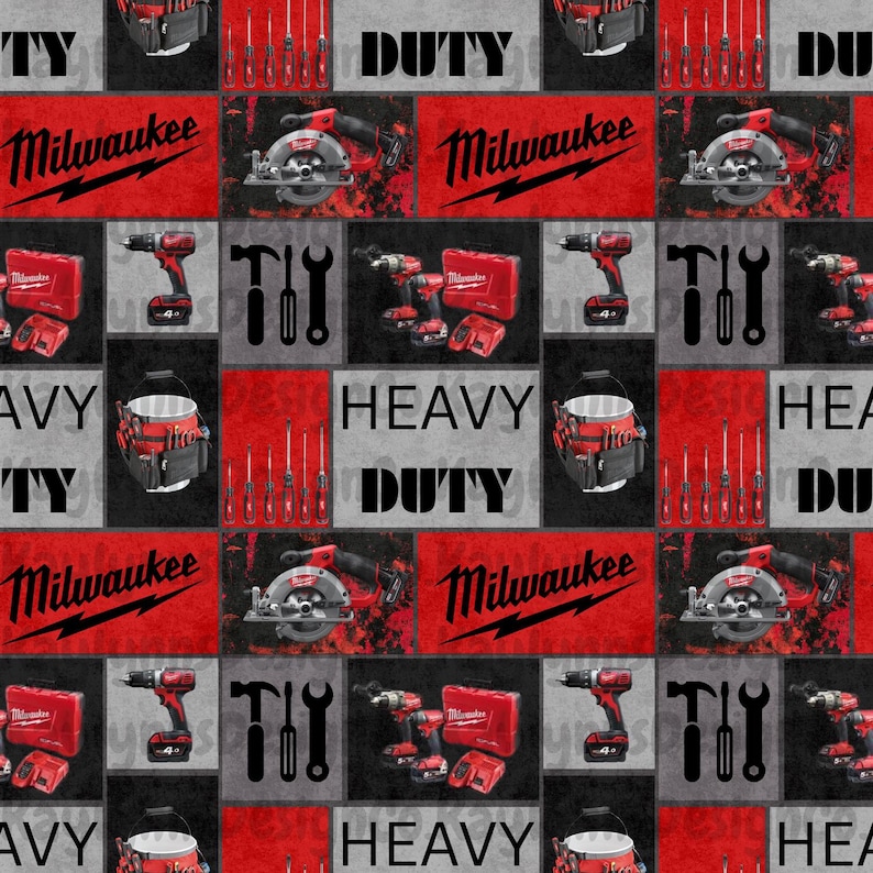 Milwaukee Tools Seamless Design, Digital File - Etsy