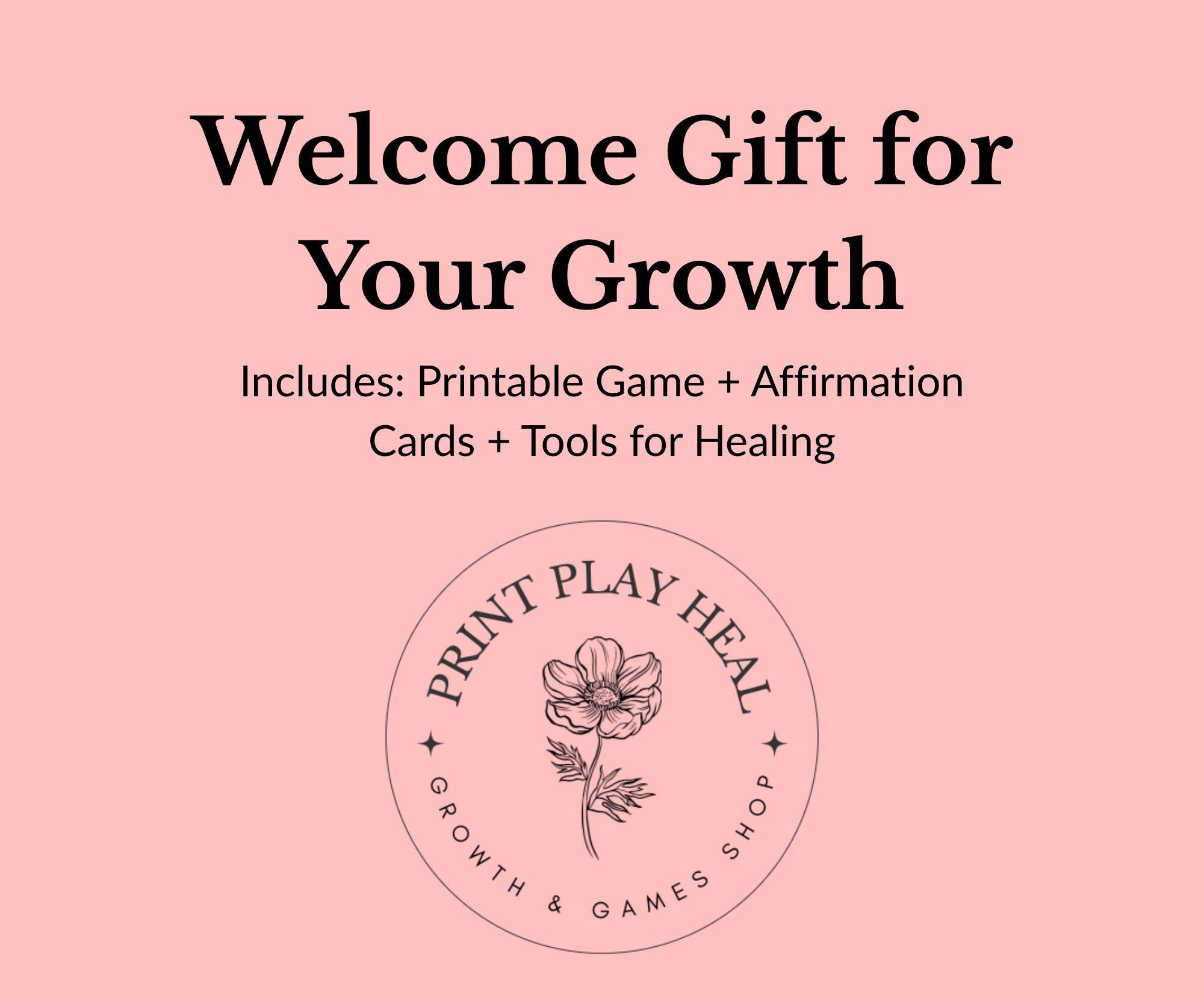 Welcome Gift Printable Game + Affirmation Cards | Self-reflection PDF ...