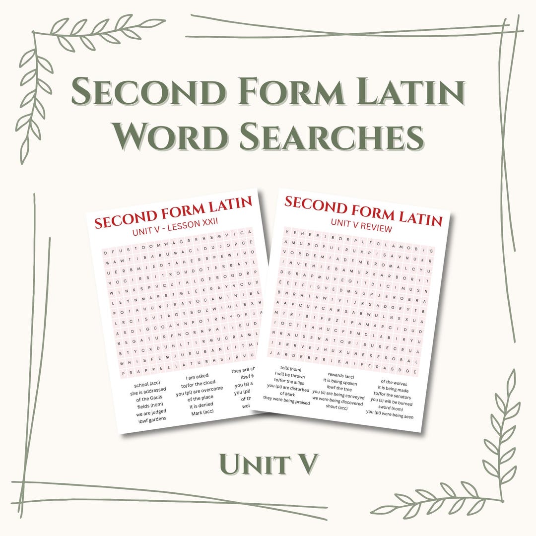 Latin Word Searches Latin Teacher Second Form Latin Worksheet Latin ...