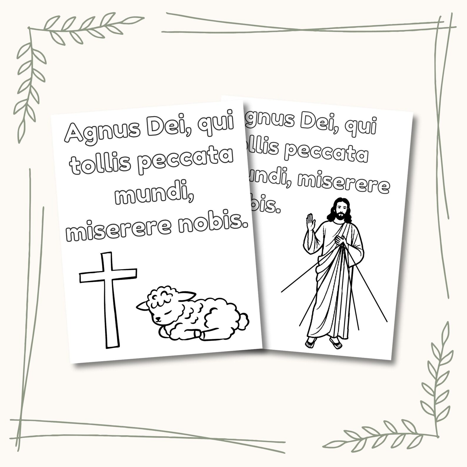Mass Prayer Coloring Page Latin Prayer Worksheet Catholic Prayer ...