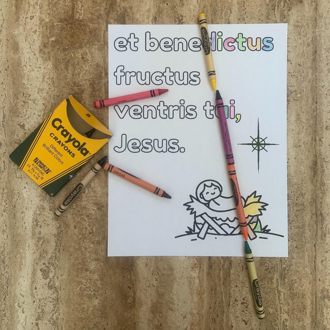 Ave Maria Worksheet Prayer Coloring Page Latin Prayer Worksheet Hail ...