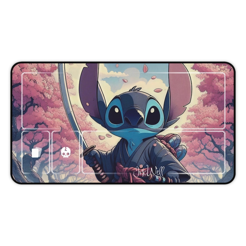 Disney Lorcana Playmat, Lilo and Stitch, Samurai Stitch, TCG, CCG ...
