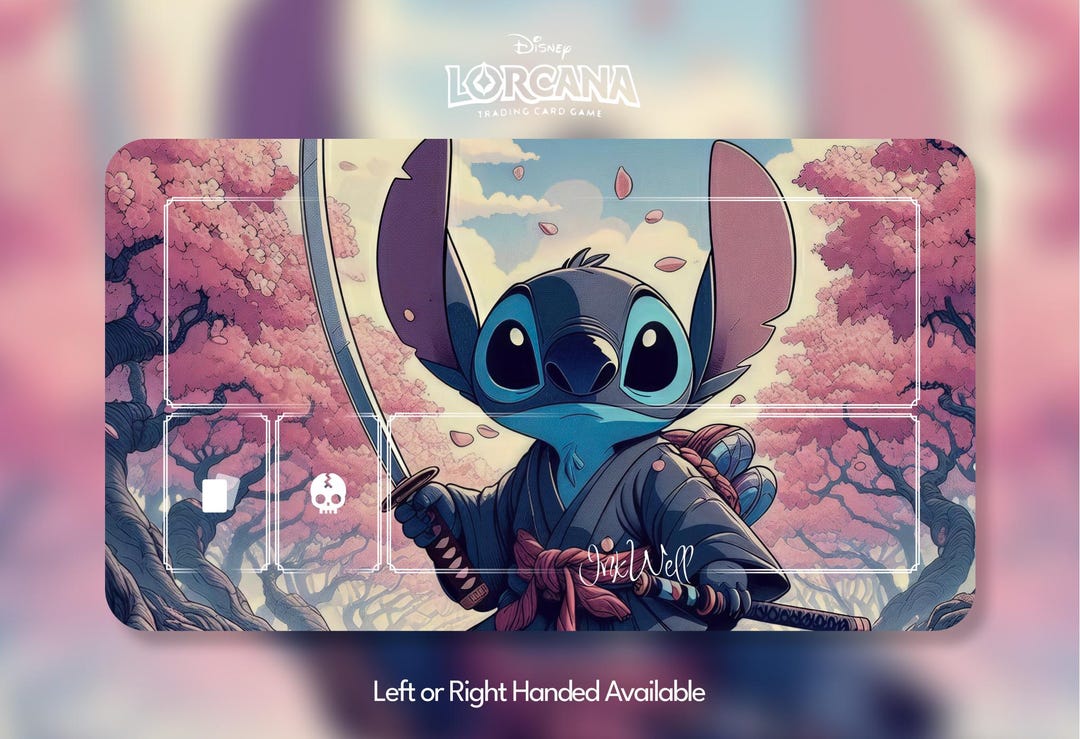 Disney Lorcana Playmat, Lilo and Stitch, Samurai Stitch, TCG, CCG ...