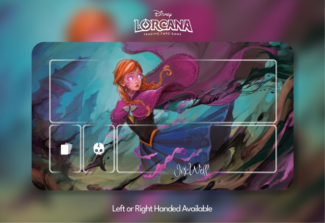 Disney Lorcana Playmat, Anna, Frozen, Anna and Elsa, TCG, CCG, Custom ...
