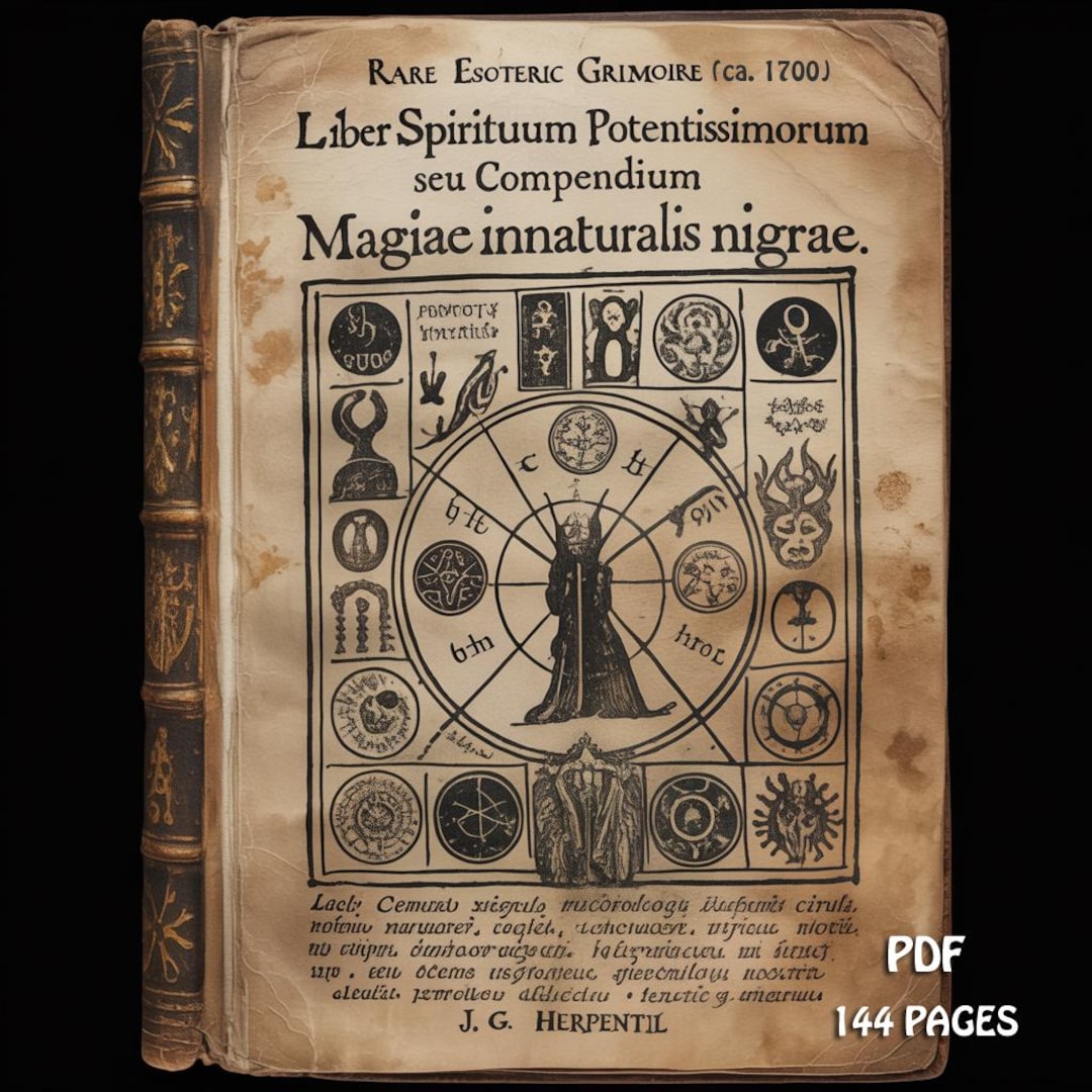 Rare Latin & German Grimoire — Liber Spirituum Potentissimorum (1700 ...