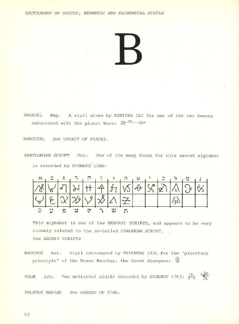 Occult Sigils and Symbols Dictionary: Hermetic Alchemical Edition, PDF ...