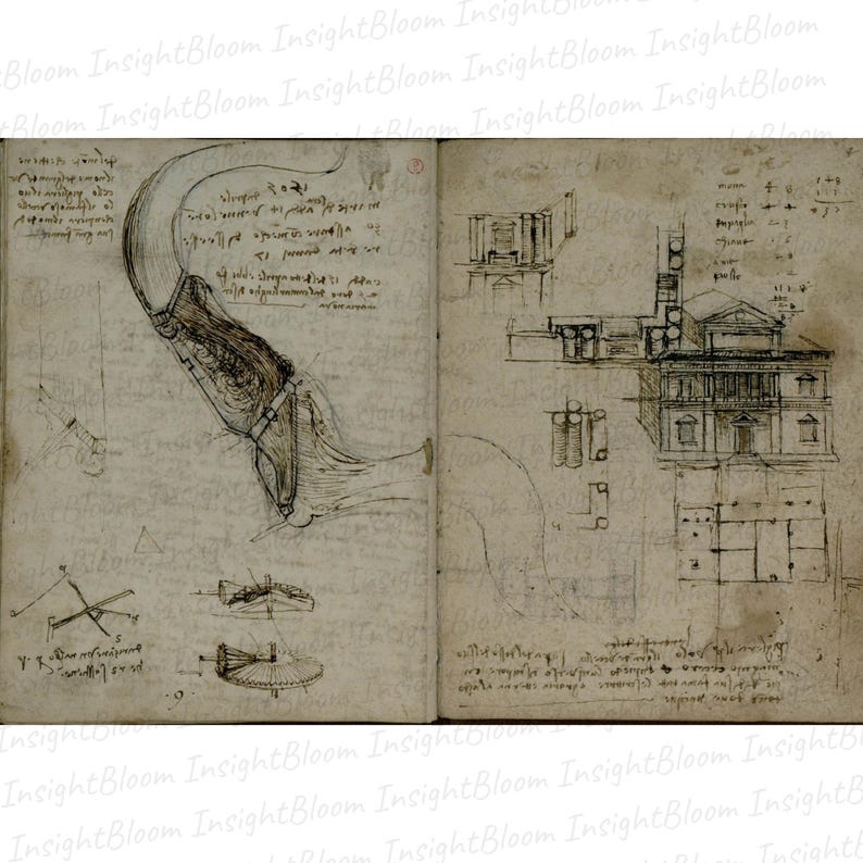 Leonardo Da Vinci Flight of Birds Codex – Aerodynamics, Manuscript ...