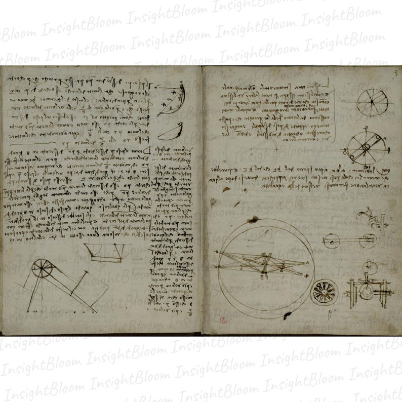 Leonardo Da Vinci Flight of Birds Codex – Aerodynamics, Manuscript ...