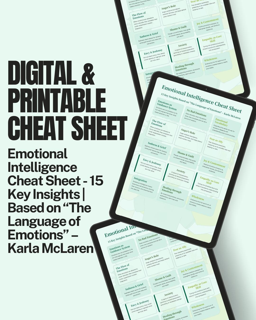 Emotional Intelligence Cheat Sheet – 15 Ways to Decode Feelings (PDF ...