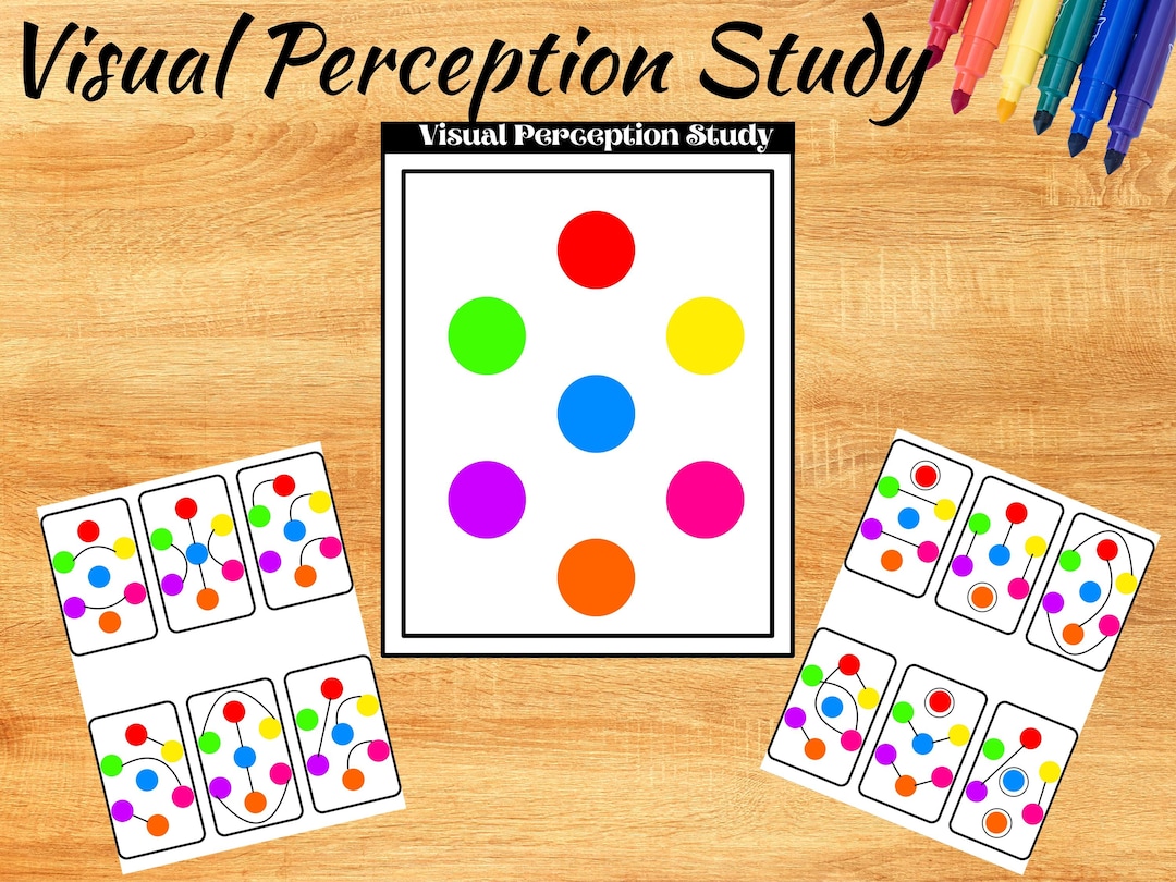 Preschool Visual Perception Matching Game,color Dot Connection Activity ...