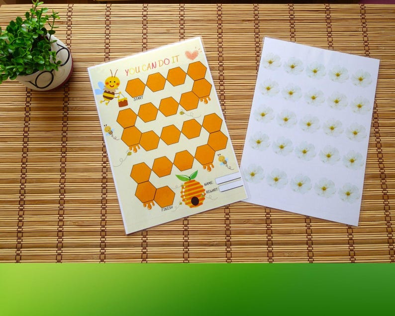 Bee Reward Chart for Kids, Printable Behavior Chart for Toddlers, Bee ...