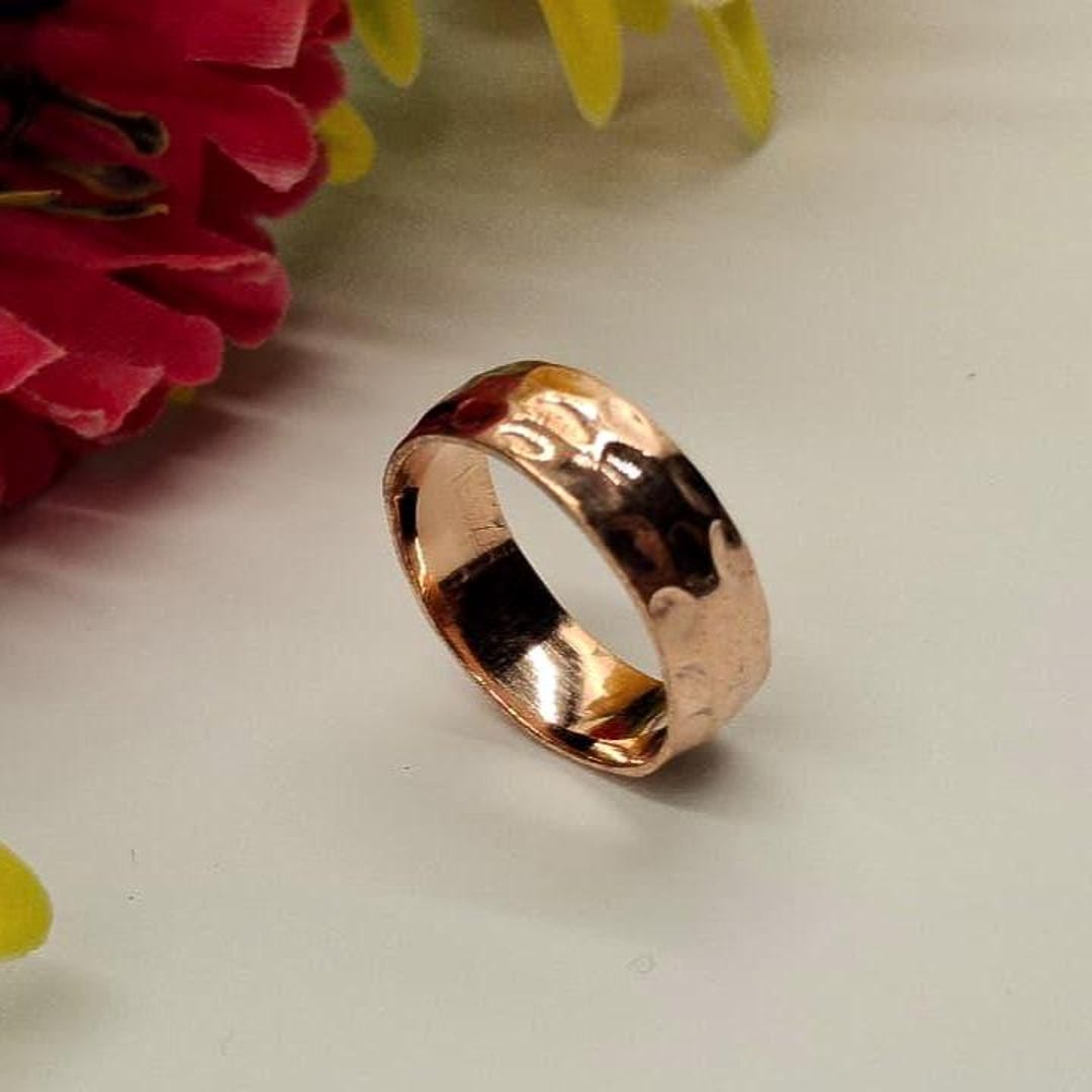 Handmade Hammered Copper Band Ring: Rustic Healing Jewelry - Etsy