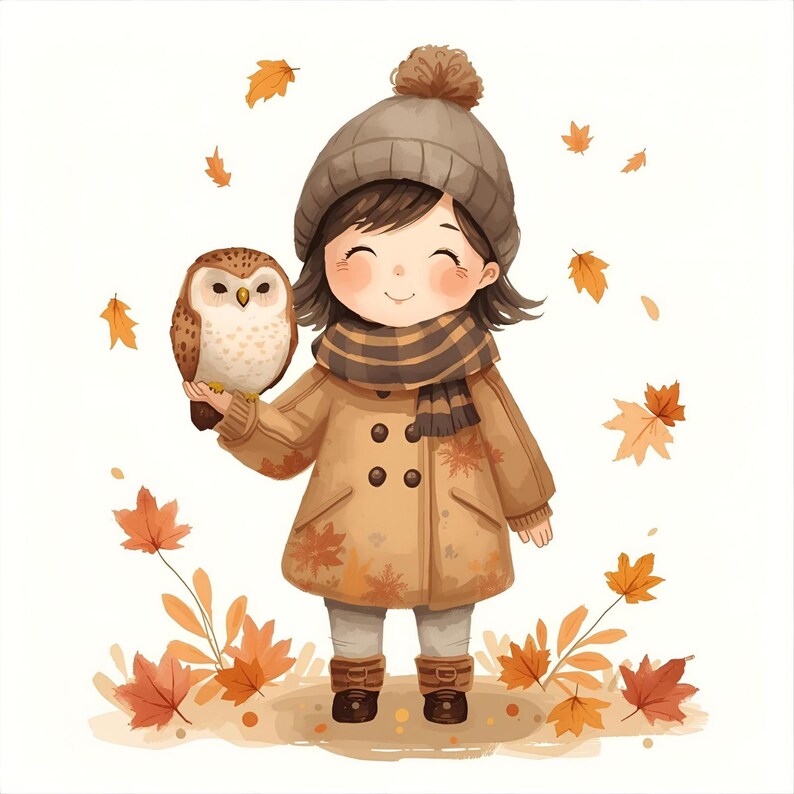 Fall Kids Clipart Set – Autumn PNG Images (digital Download) - Etsy