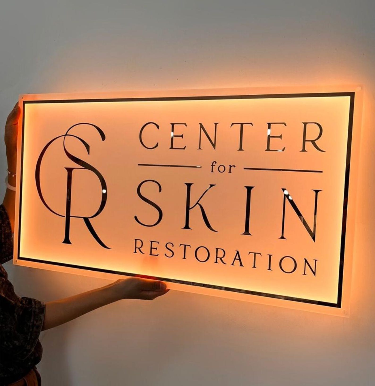 Custom LED Backlit Business Logo Sign, Acrylic Wall Decor - Etsy