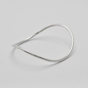 Wave Bangle Silver - Size Small - Handmade Sterling Silver Bangle ...